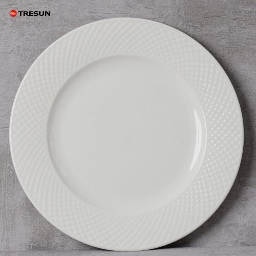 White Embossed Porcelain Dinnerware set TRBC2403006 - TRESUN